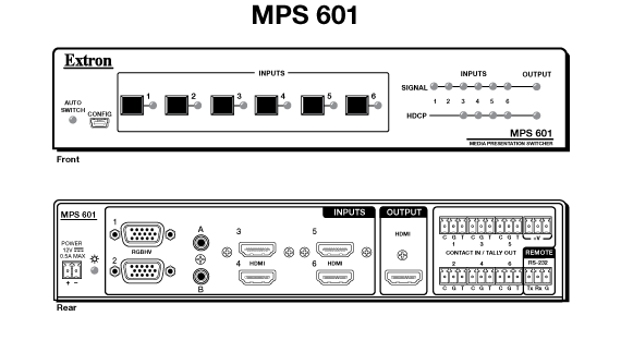 Extron MPS 601 - Sélecteur de présentation multimédia